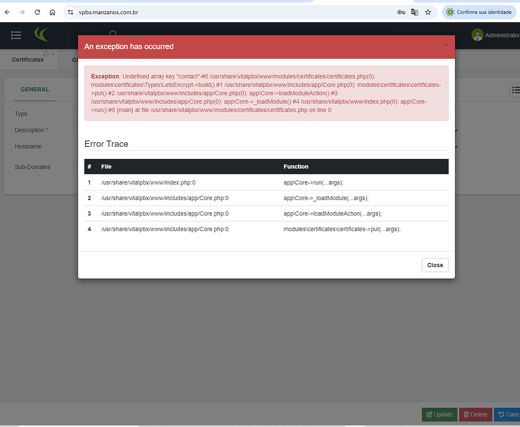 Lets Encrypt Renew Certificate error - VitalPBX - VitalPBX Community